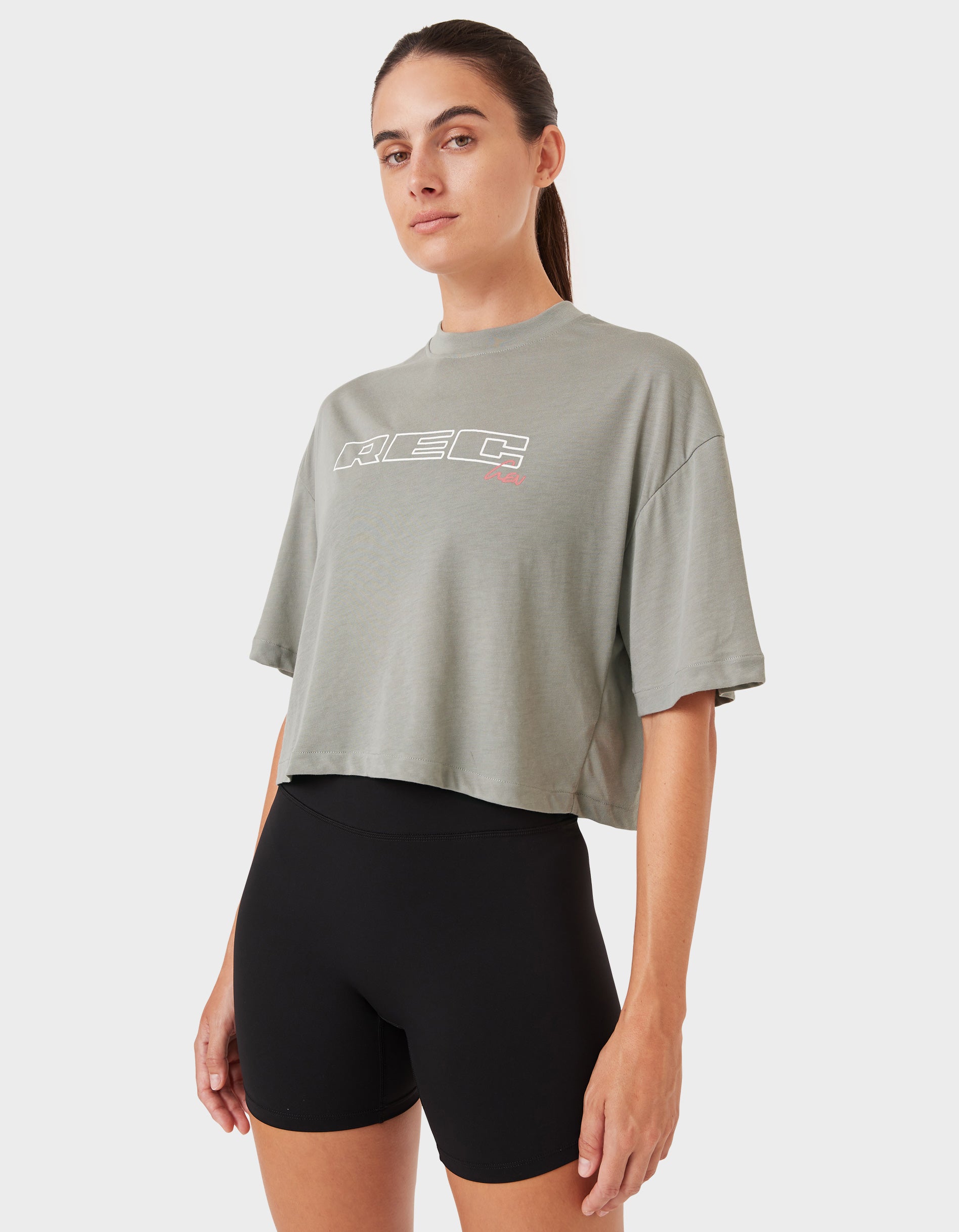 Oxy Float Crop Tee Dry Sage