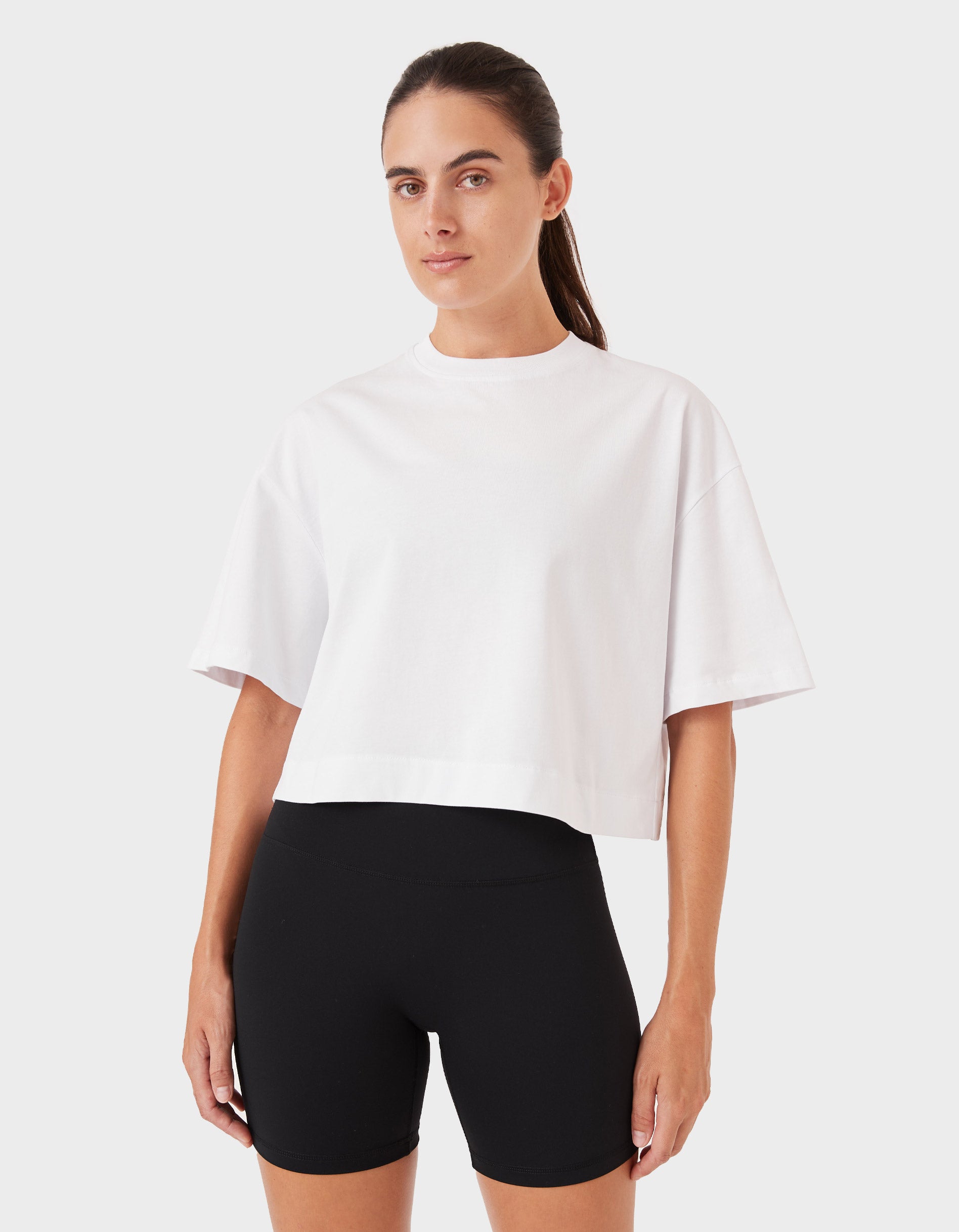 Float Crop Tee White