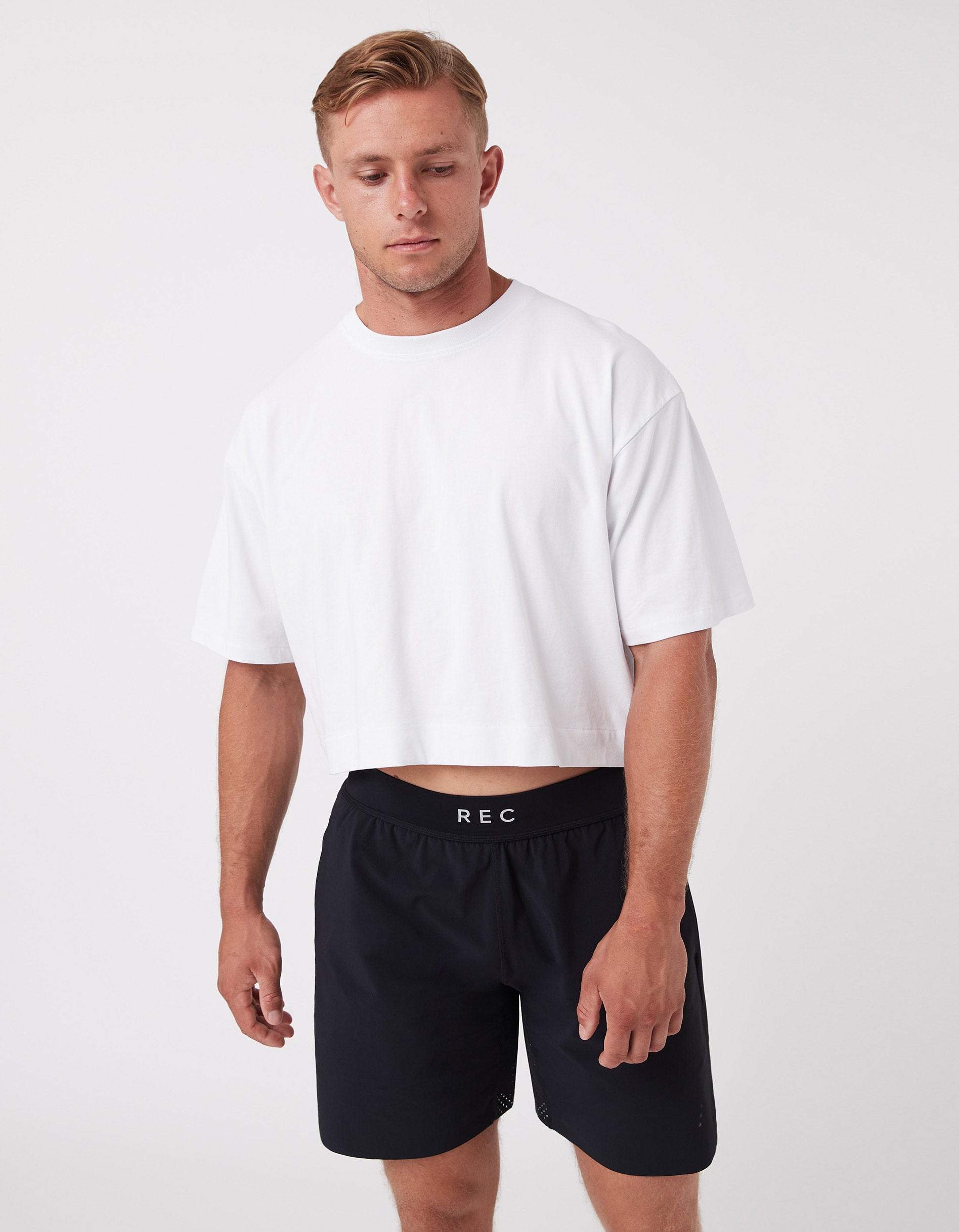 Mens Float Crop Tee White – REC GEN